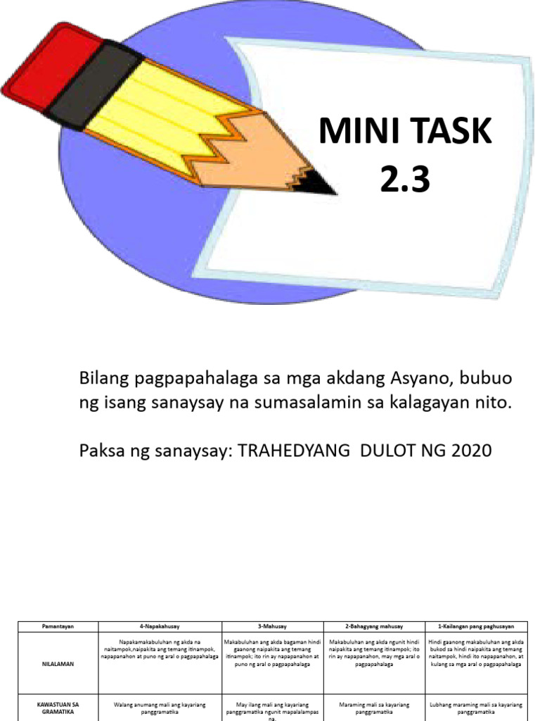 Mini Task 2 3 Pdf
