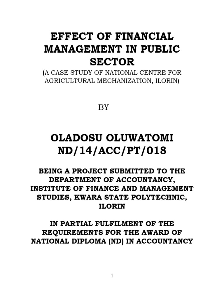 Impact of Financial Management in Public Sector | PDF | Strategic ...