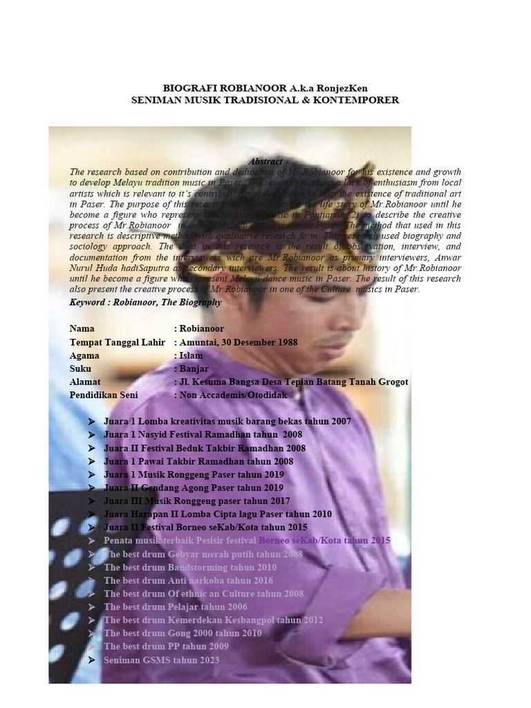 Biografi Robi | PDF | Scientific Method | Observation