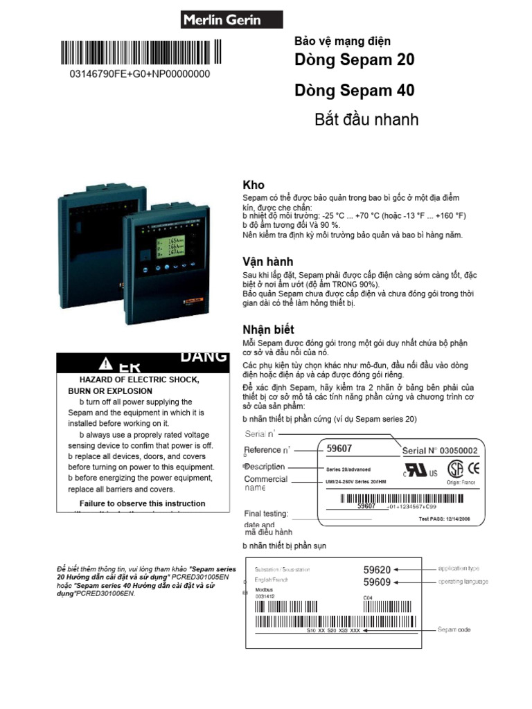 Bản Dịch Của Sepam - series - 20 | PDF