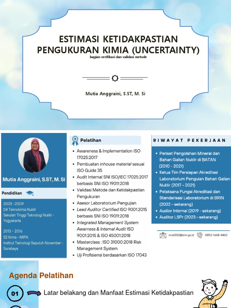 Ketidakpastian Pengujian Kimia Mutia Anggraini v2 | PDF