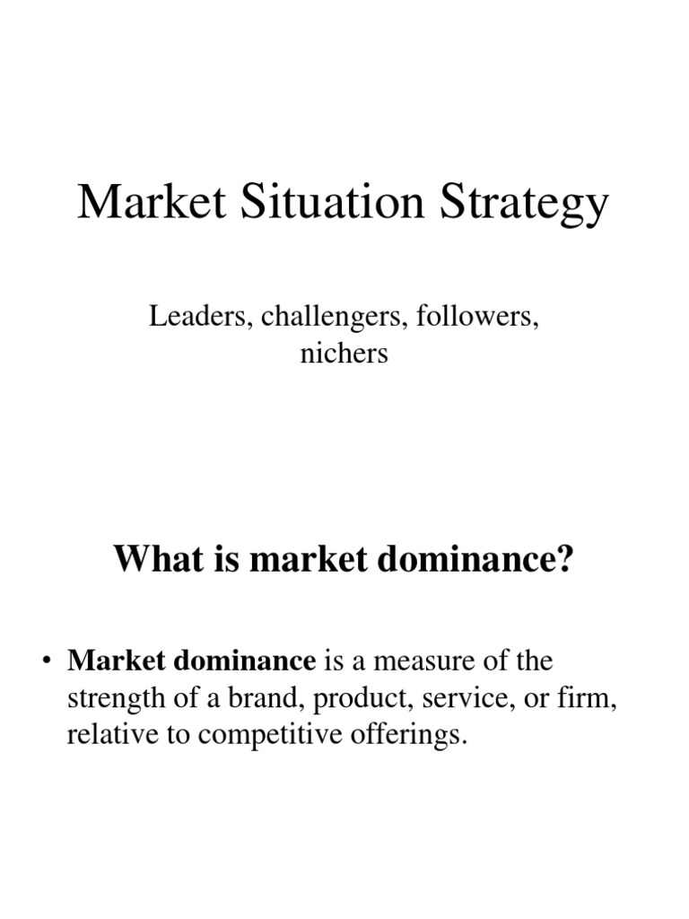 Market Situation Strategy | Business Model | Strategic Management