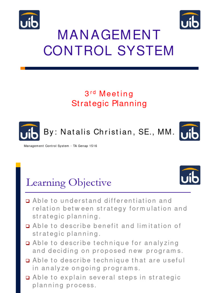Meeting 03 - Management Control System | PDF | Internal Rate Of Return ...