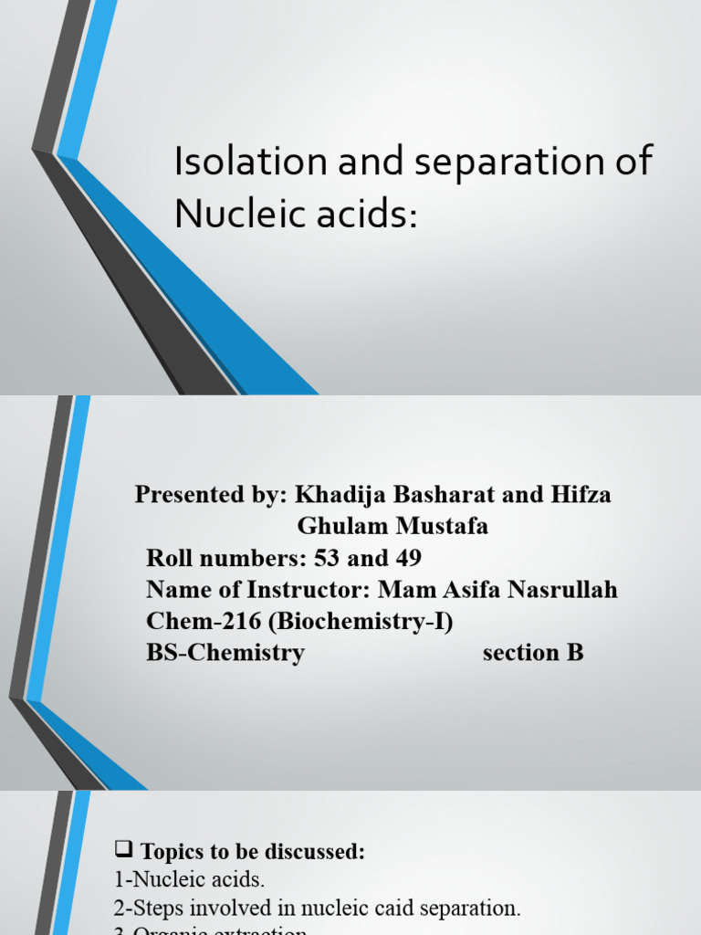 Nucleic Acid Isolation Techniques | PDF | Gel Electrophoresis | Nucleic ...