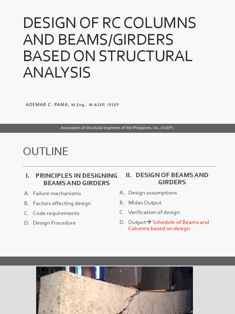101719 Design of Beams and Girders Based on Structural Analysis_ademar Pama | PDF | Bending ...