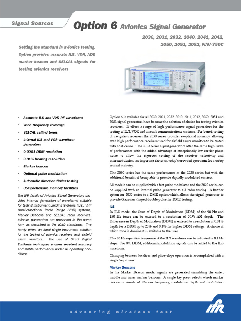 IFR Option 6 | PDF | Modulation | Hertz