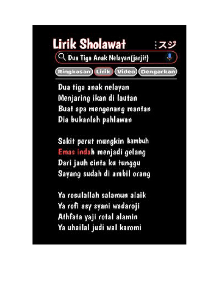 Cetak Lirik | PDF