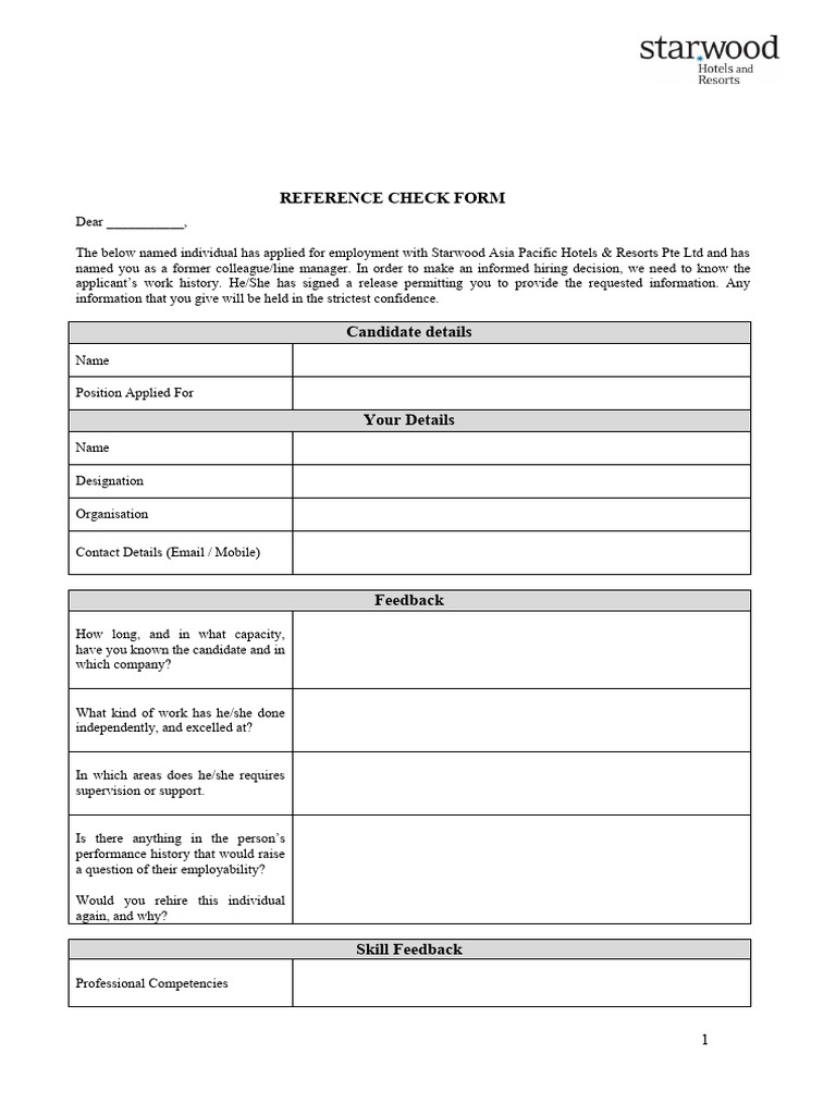 Appendix HR-SEA-RO-07A-Reference Check - L1-5 | Download Free PDF | Cognitive Science | Social ...