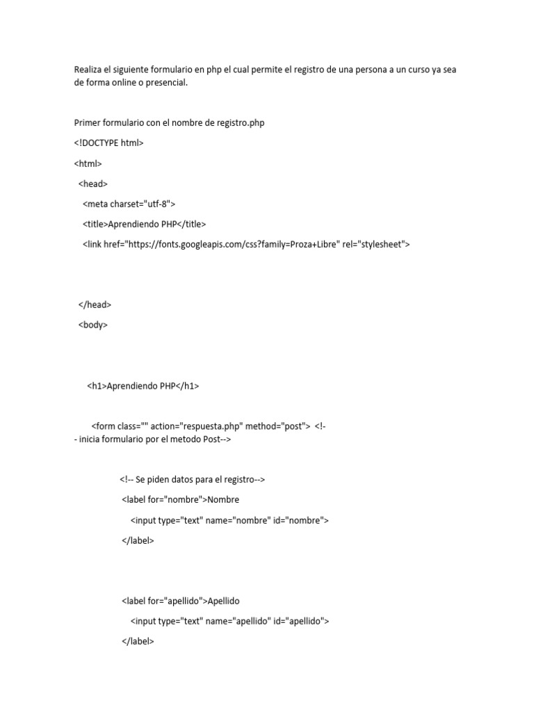5 Formulario - Registro - Curso | PDF 5 Formulario - Registro - Curso | PDF