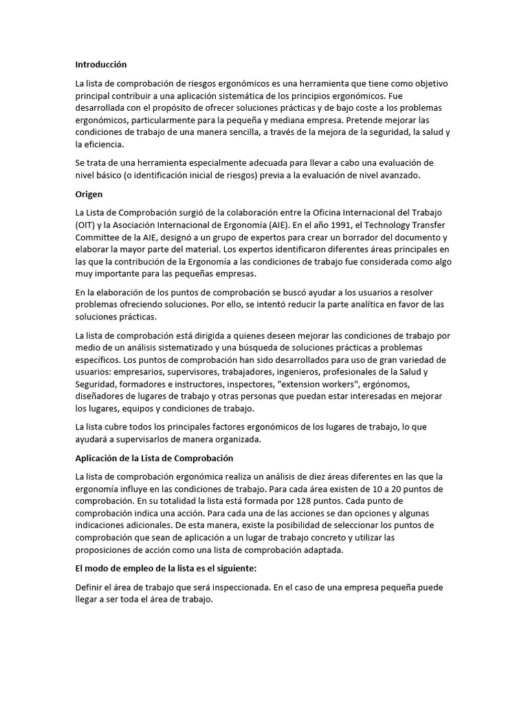 ergonautas | Descargar gratis PDF | Factores humanos y ergonomía | Higiene