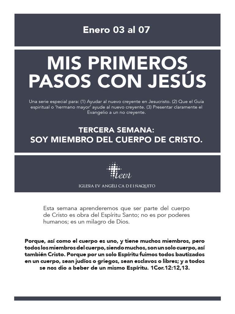 Guia Devocional 3 Al 7 Ene | PDF | Cristo (título) | Amor