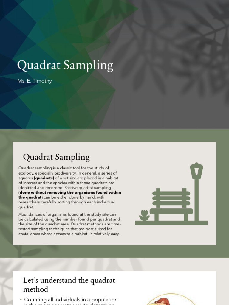 Quadrat Sampling | PDF