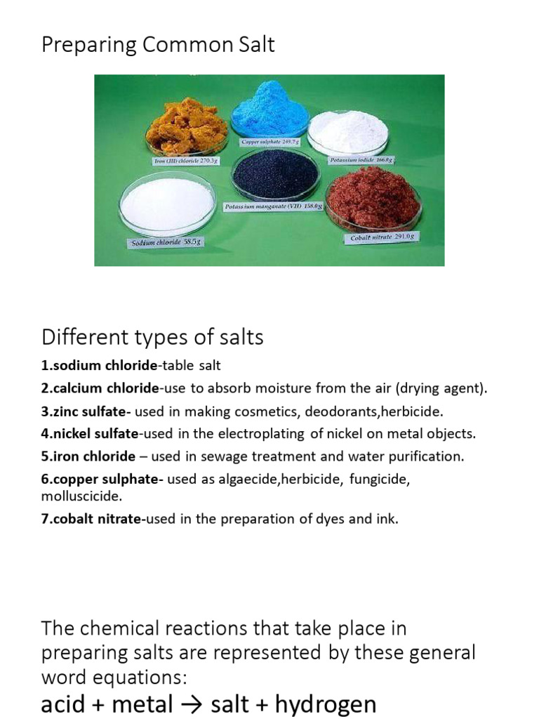 Salt Preparation and Reaction Rates | PDF | Acid | Chemical Reactions