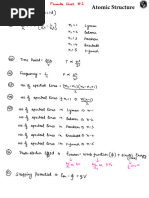 Atom Structure Notes for JEE Exam | PDF | Atomic Orbital | Electron