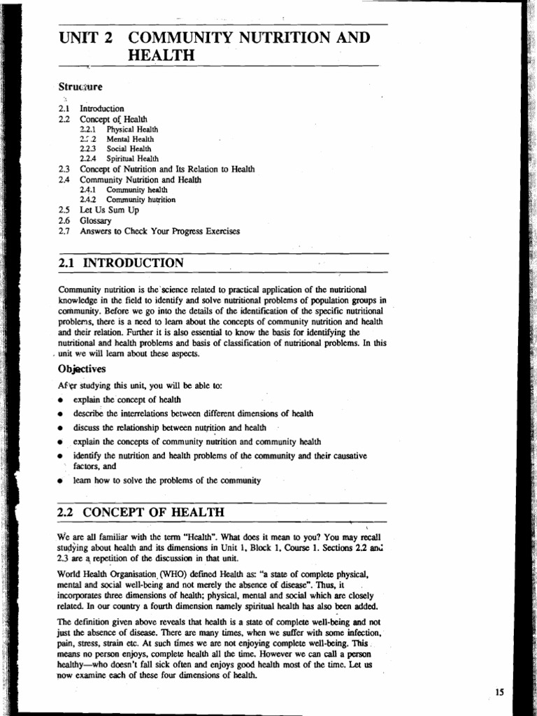 Community Nutrition and Health | PDF | Malnutrition