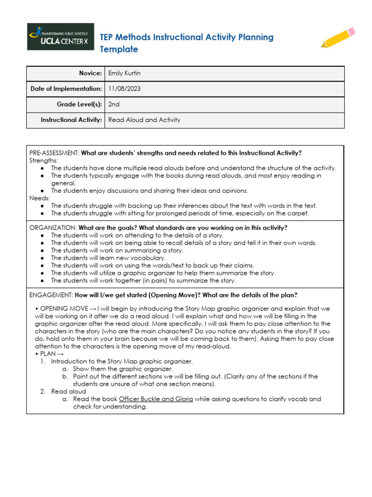 Observation 1 Lesson Plann | PDF | Reading Comprehension | Neuroscience