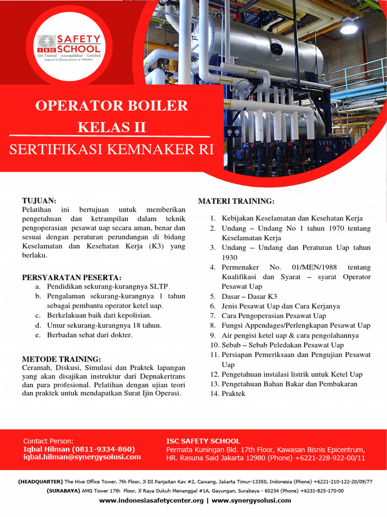 Sertifikasi Operator Boiler Kelas II | PDF