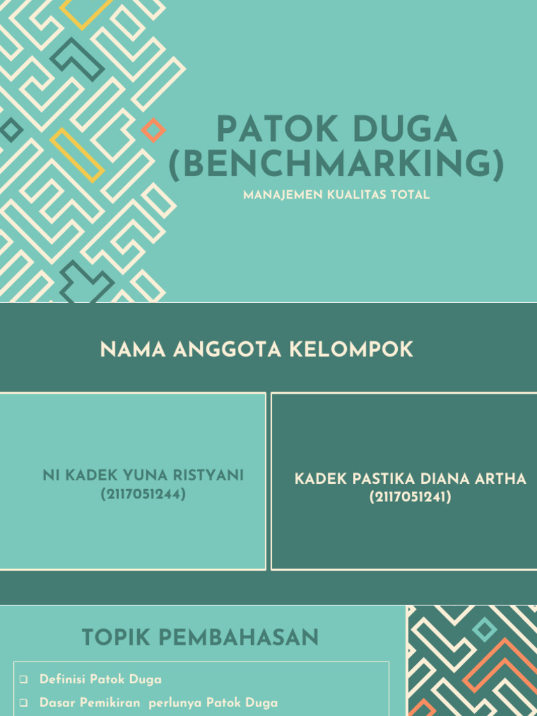 Kelompok 9 - Patok Duga (Benchnarking) | PDF