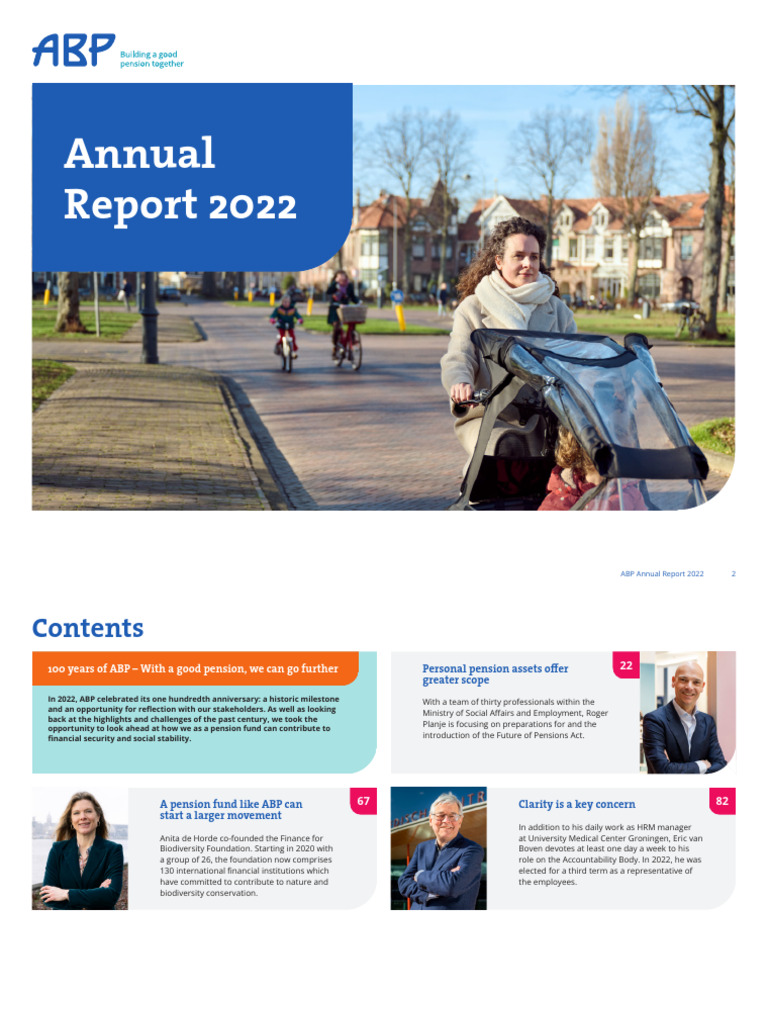 ABP Annual Report 2022 | PDF | Pension | Employment