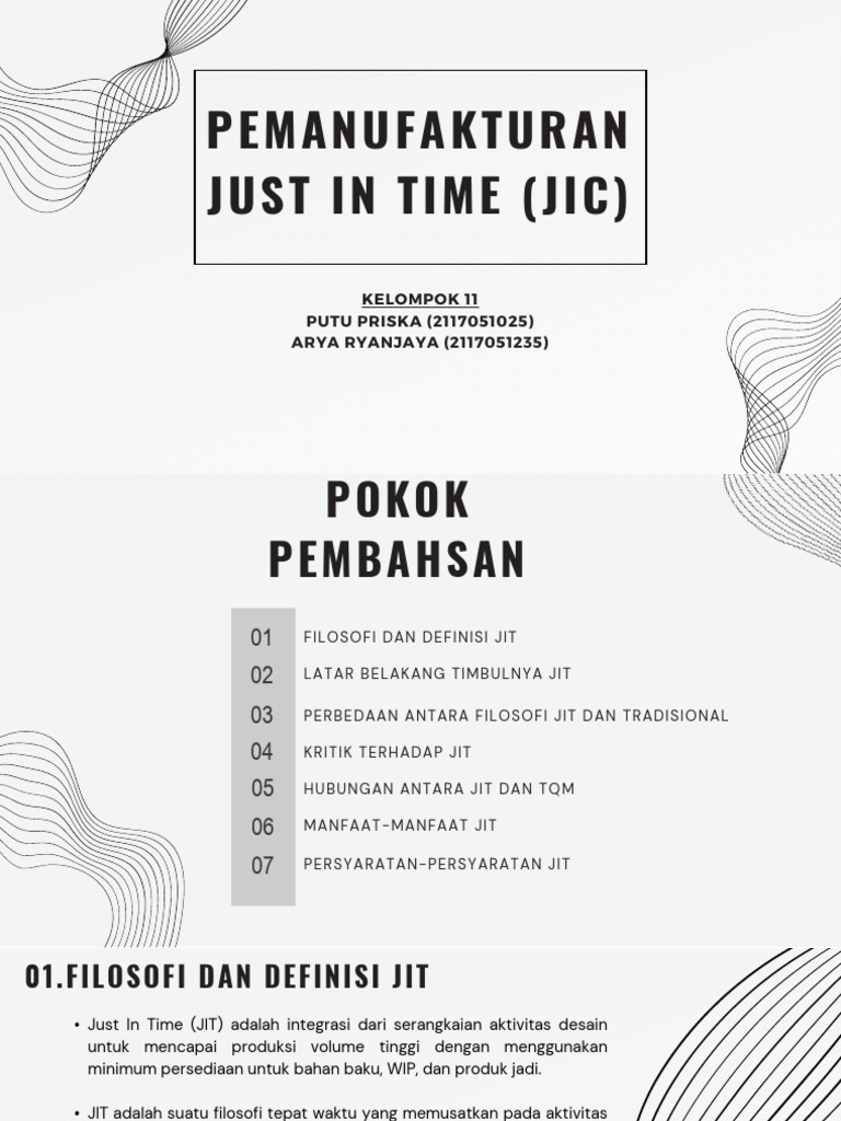 Kelompok 11 - Pemanufakturan Just in Time | PDF