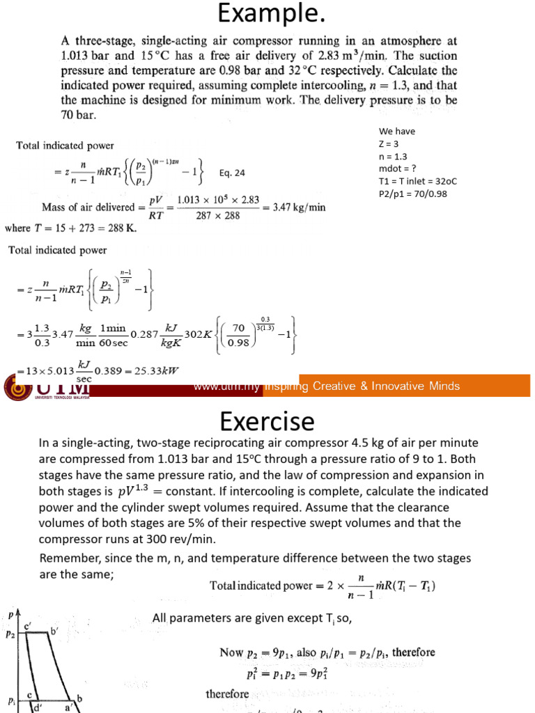 02 Positive Displacement Machines Part 3 - Class Examples | PDF ...