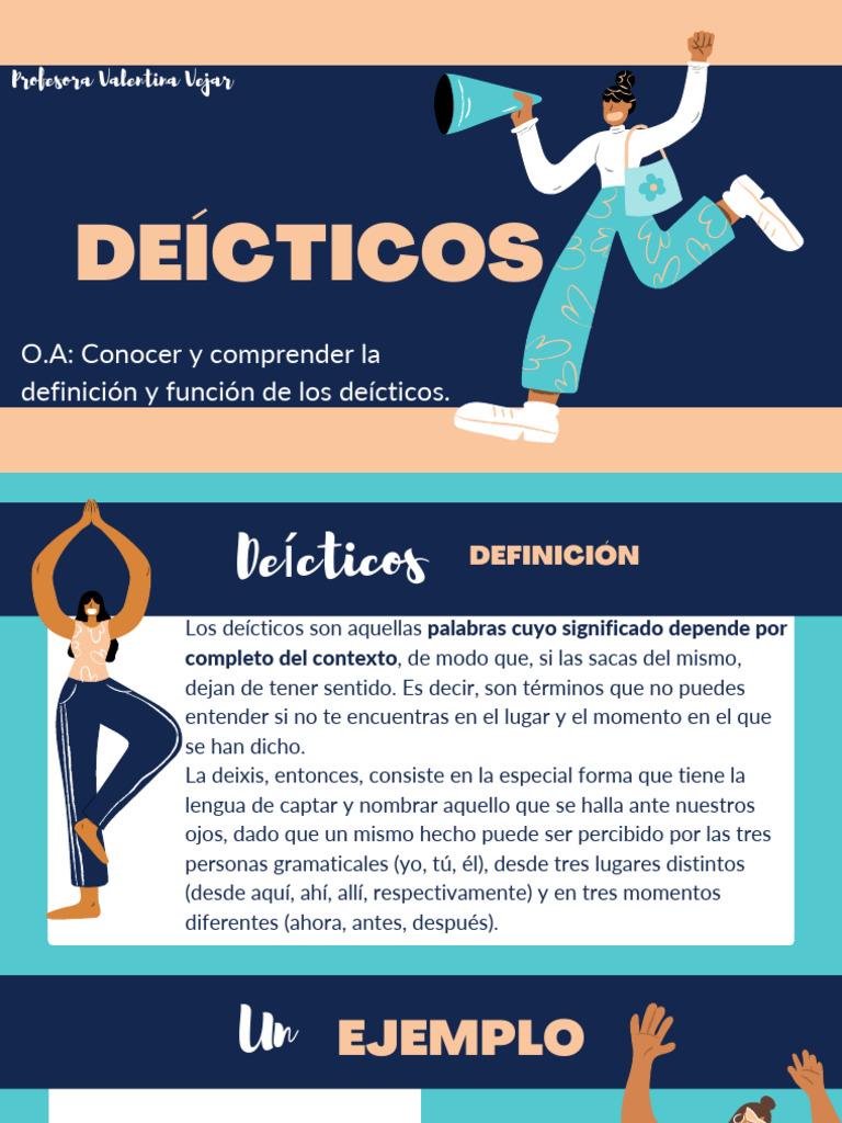 Deícticos: Definición y Ejemplos | PDF | Pronombre | Verbo