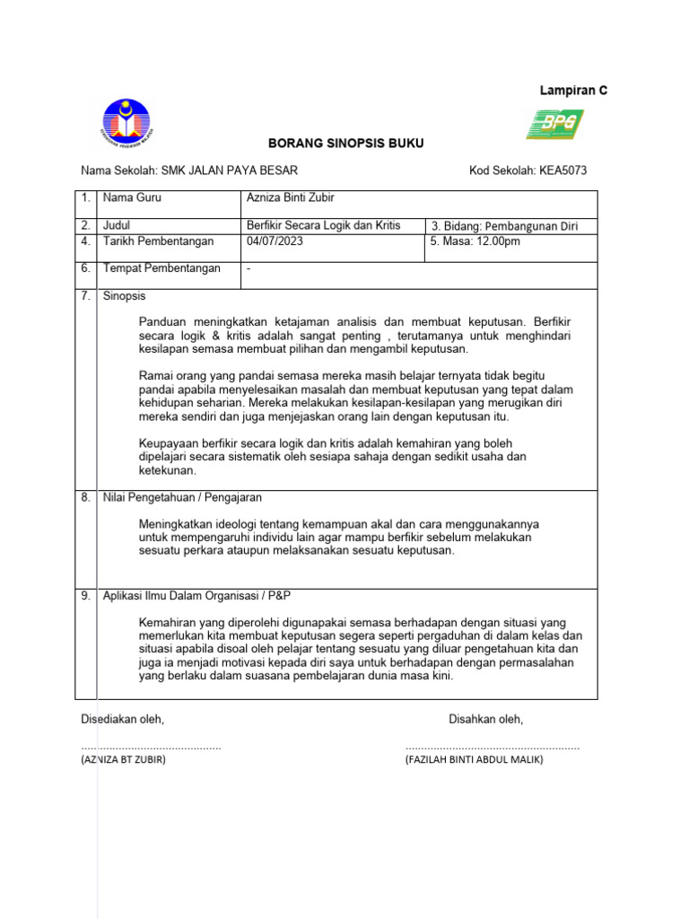 Sinopsis Buku 4 | PDF