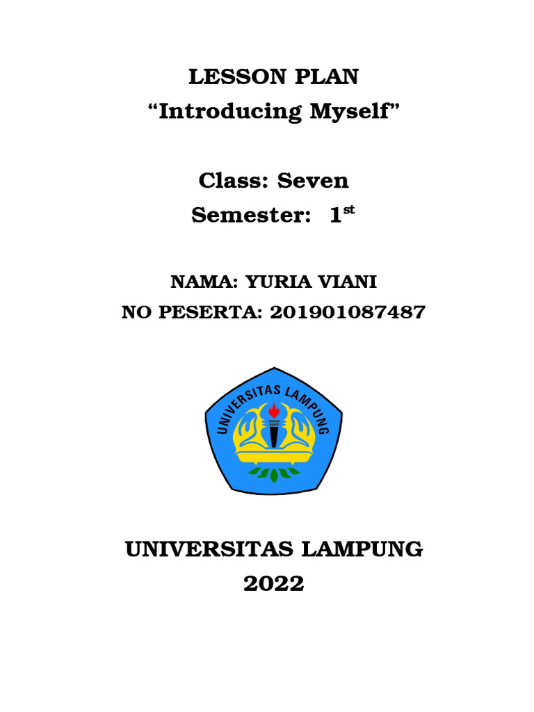 Lesson Plan Introduction | PDF | Karier & Perkembangan | Seni