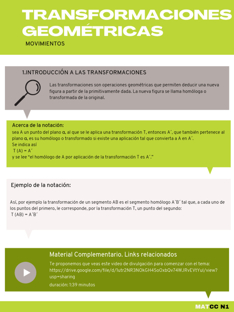 Transformaciones Geometricas ISOMETRIAS 2021 | PDF | Rotación | Simetría