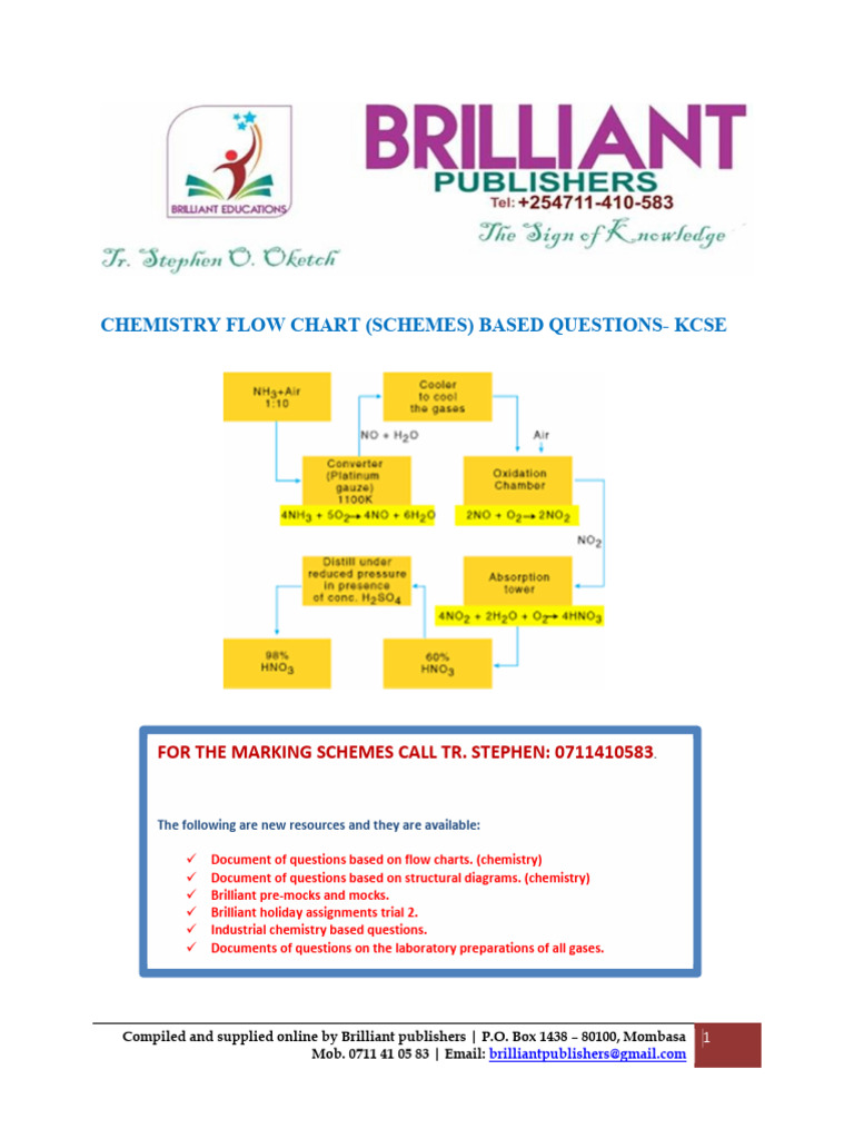 Chemistry Flow Chart Questions KCSE | PDF | Sodium Carbonate ...