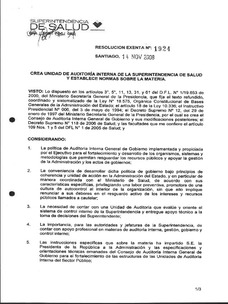 Norma Exenta N°1924 | PDF