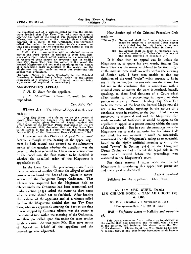RE LIM SEE QUEE, DECD LIM CHIANH FOOK V TAN AH CHOOT (W) & ORS | PDF