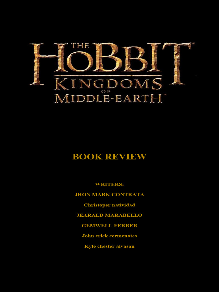 Book Review About The Hobbit | PDF | Hobbit | Bilbo Baggins
