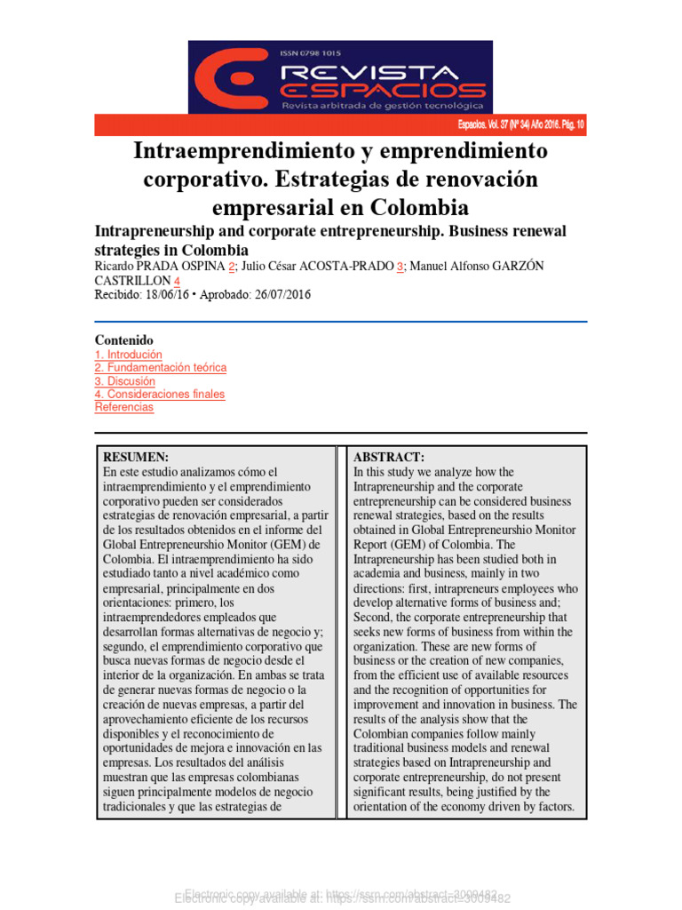 SSRN | PDF | Iniciativa empresarial | Business