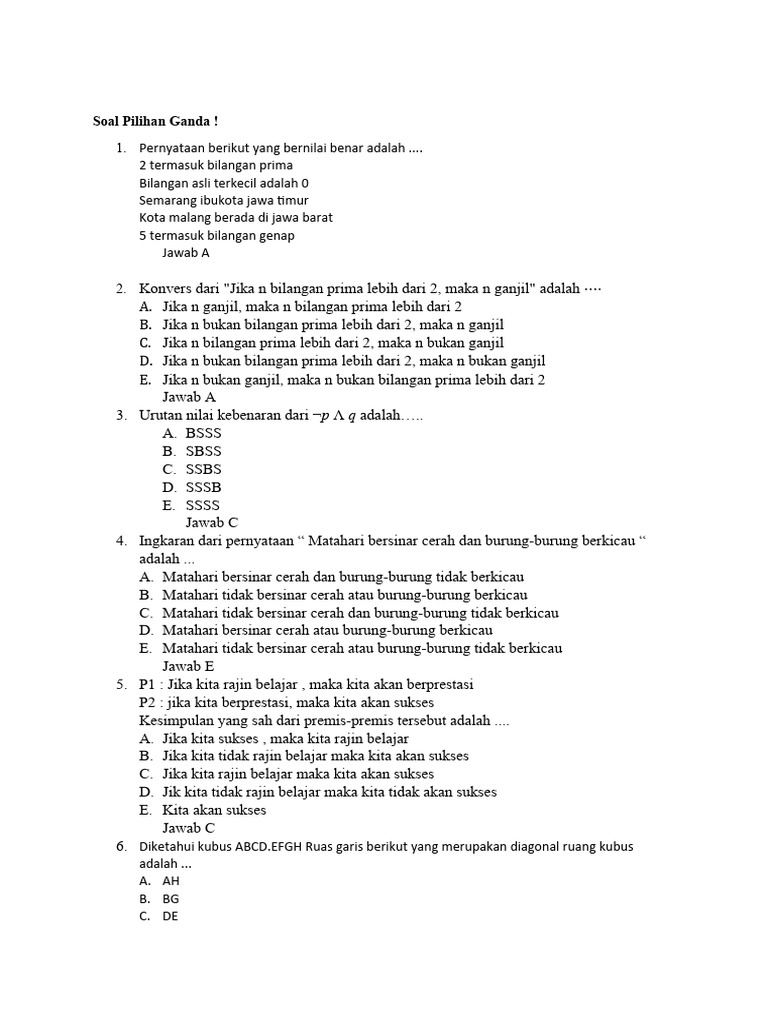 Soal Pat MTK KLS Xi Fiks | PDF