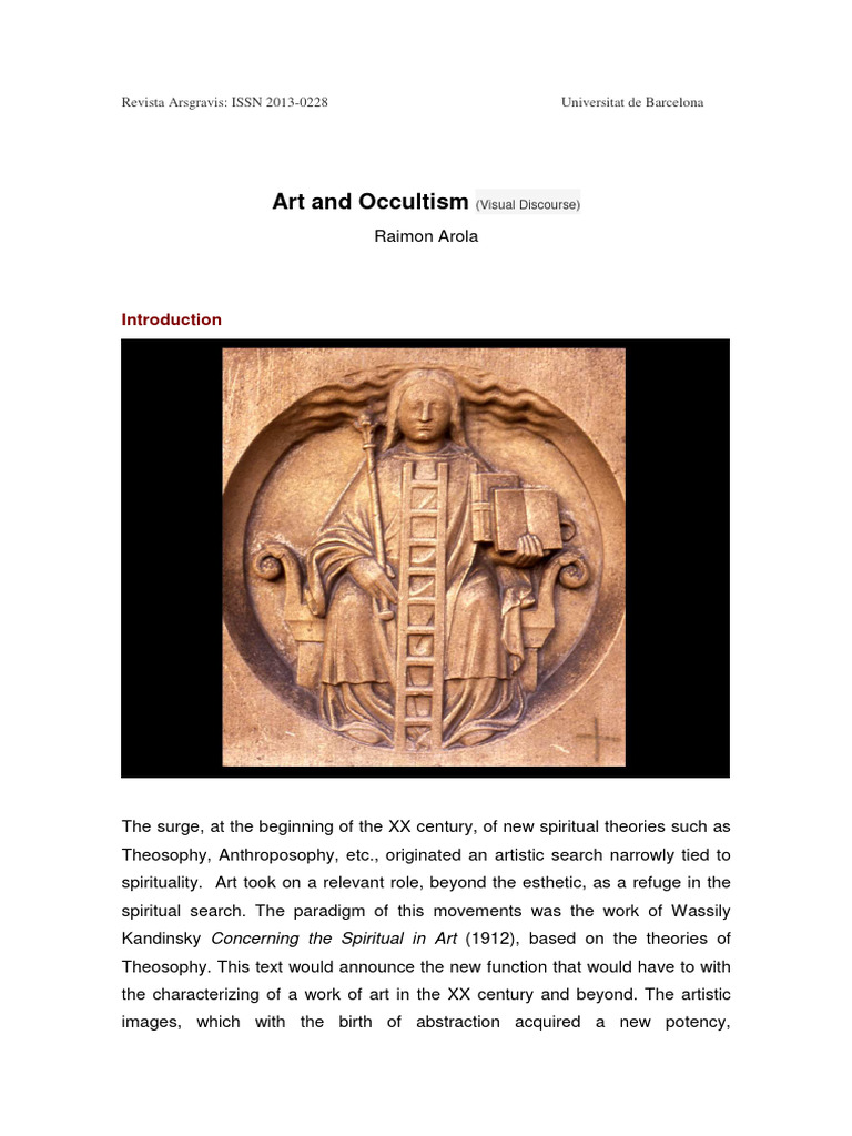 Art and Occultism Visual Discourse | PDF | Wassily Kandinsky | Rudolf ...