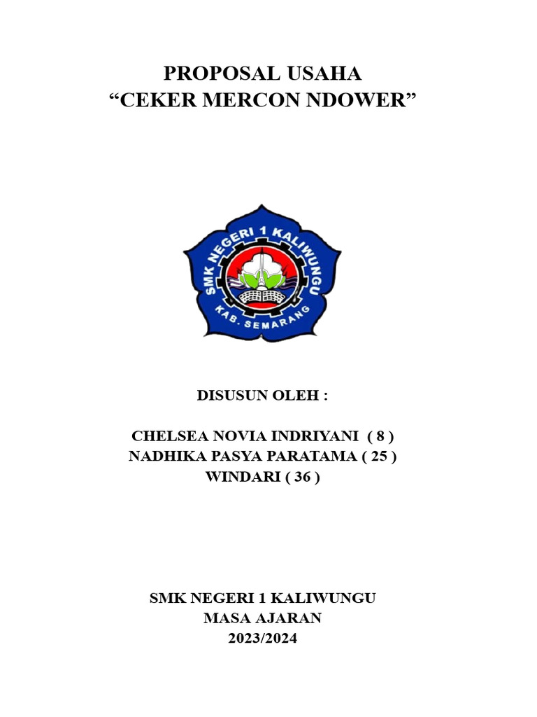 Proposal Ceker Mercon Ndower | PDF