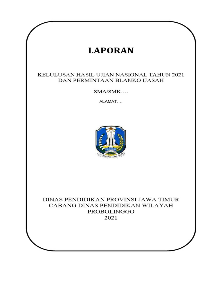 Format Blanko Ijazah Tahun 2021 | PDF
