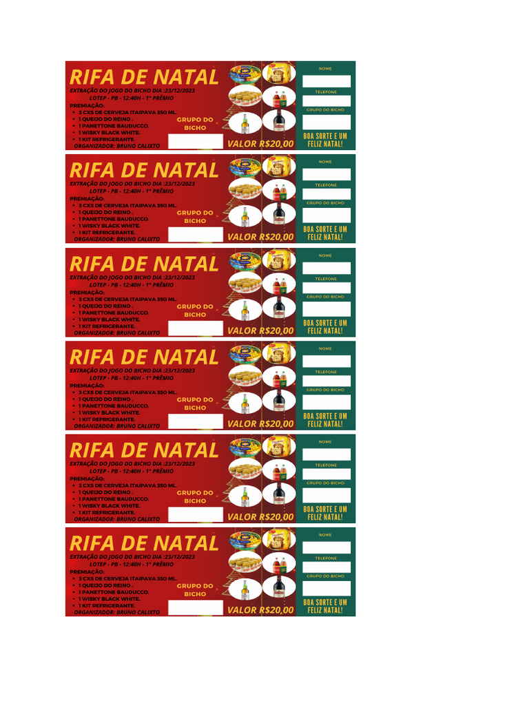 Rifa de Natal | PDF