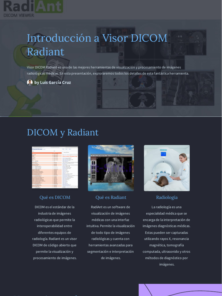 Introduccion-a-Visor-DICOM-Radiant | PDF | Radiología | Segmentación de imagen