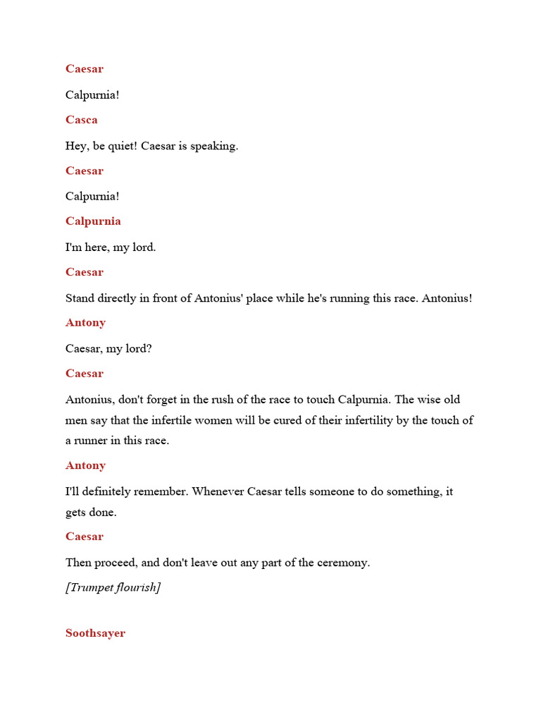 Modern English Julius Caesar Act 1 Scene 2 | PDF | Mark Antony | Julius ...