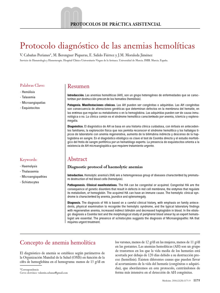 Protocolo diagnóstico de anemia no filiada | PDF | Anemia | Diagnostico ...