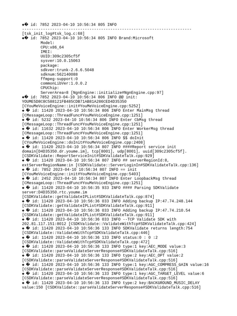 ymrtc_log | PDF | Network Protocols | Computer Science