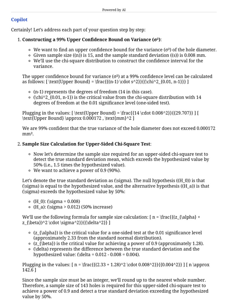4.B | PDF | Standard Deviation | Chi Squared Distribution