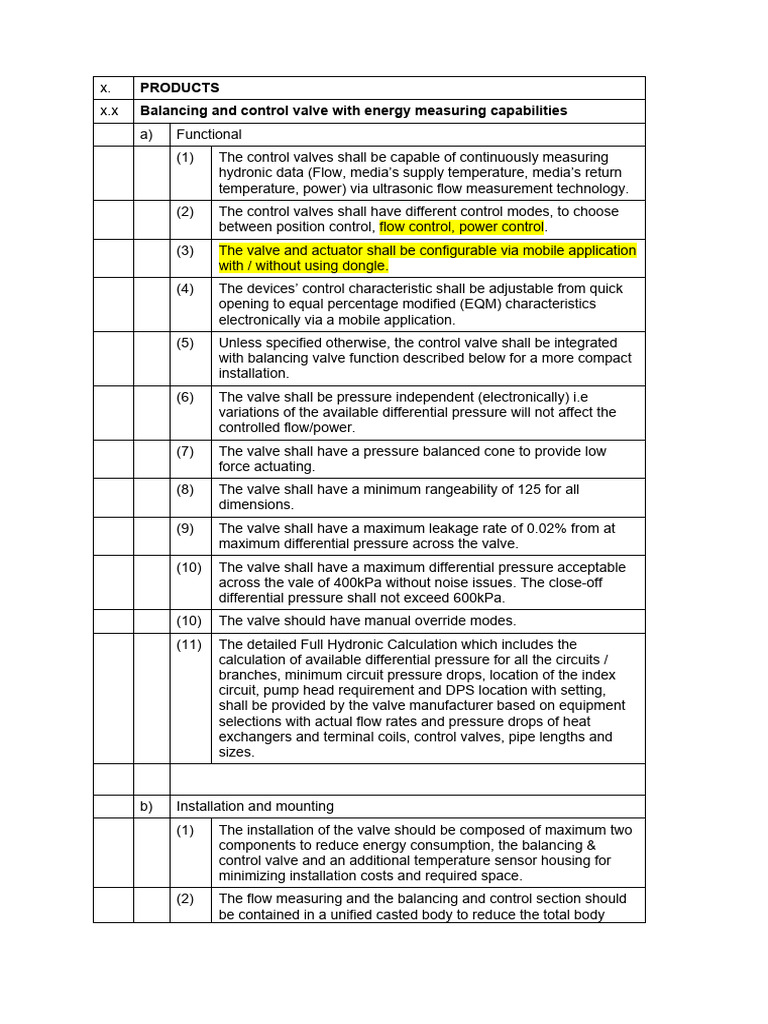 TA-Smart Specification | PDF | Valve | Pipe (Fluid Conveyance)