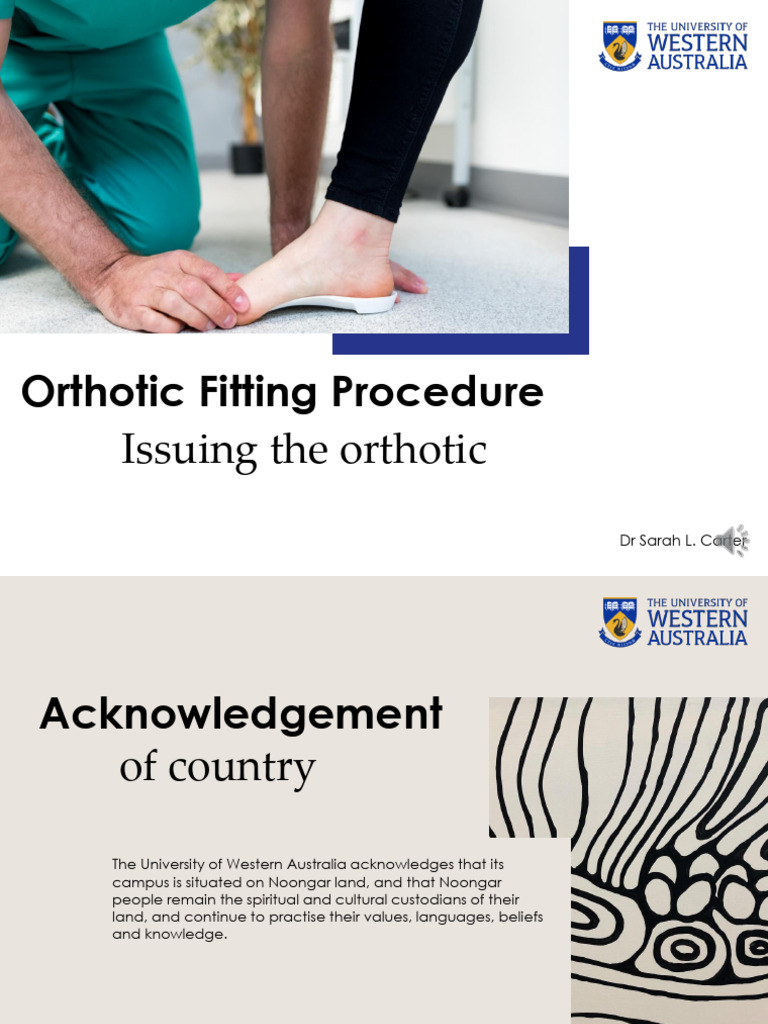 PODI4226 Orthotic Fitting Procedure | PDF | Foot | Musculoskeletal System