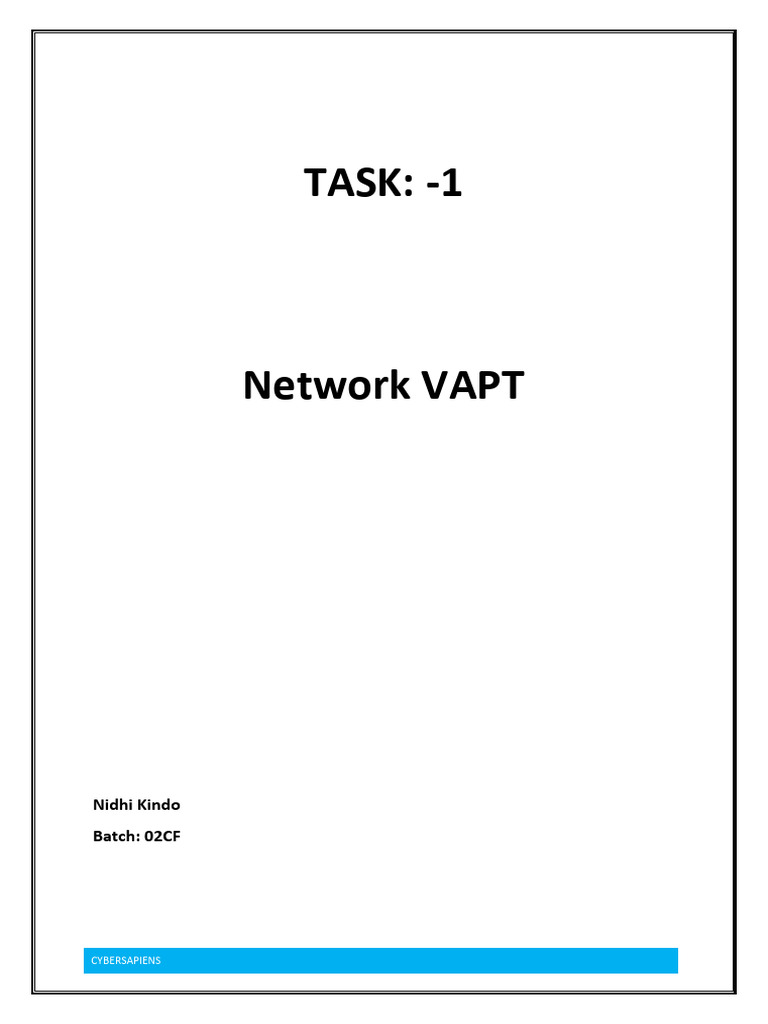 Network Vulnerability Assessment And Pentesting Pdf Port Computer Networking 