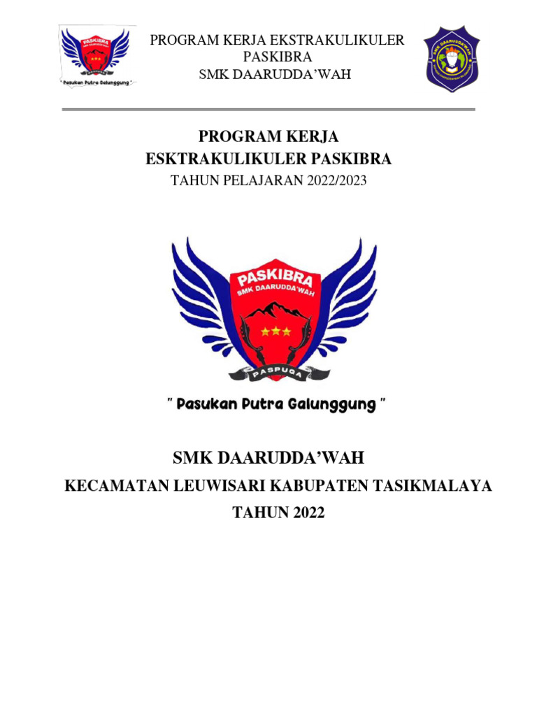PROGRAM KERJA PASKIBRA | PDF
