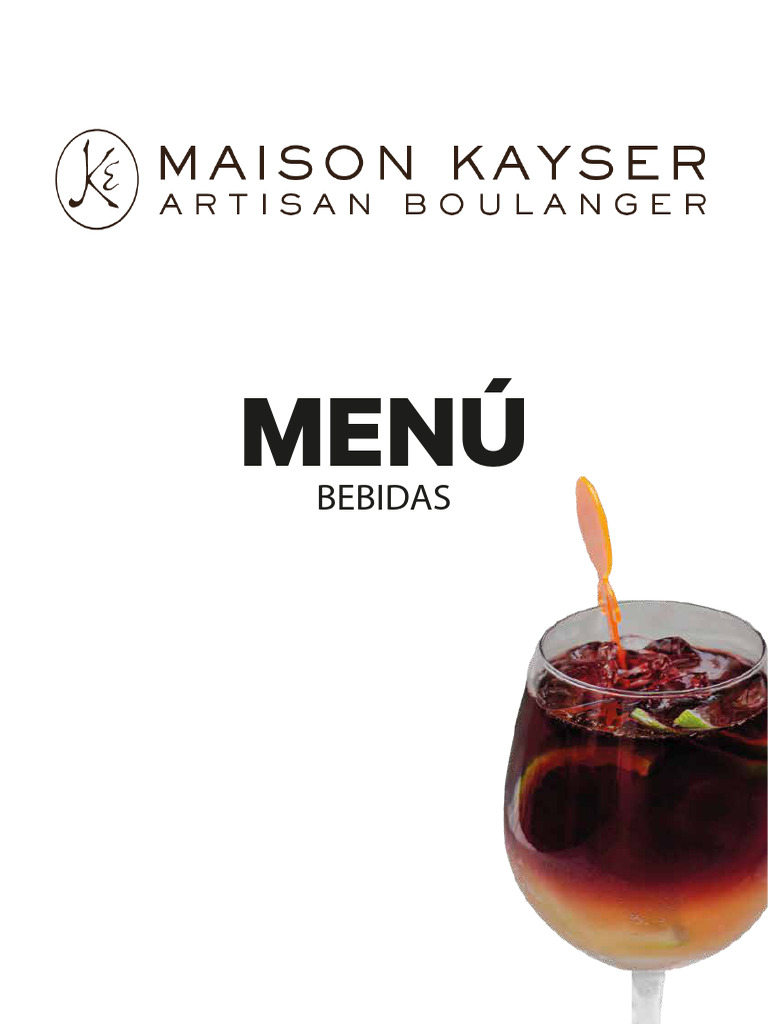 Menú de Bebidas Variadas y Cócteles | PDF | Bebida | Bebidas calientes