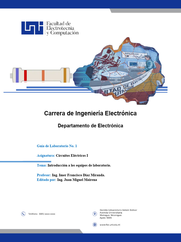 Lab No.1 CElectricos I (Introductorio) - 2024 - Rev | PDF | Resistencia ...